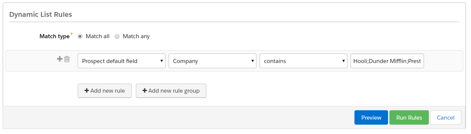 A Better Way to Add Long Lists of Values to Rule Criteria in Pardot Dynamic Lists - The Spot