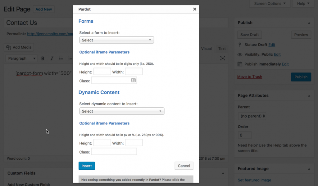5 Ways to Include Pardot Forms on Your WordPress Website | The Spot